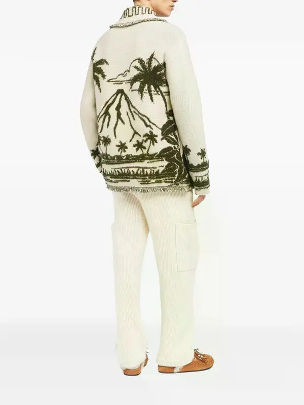 Alanui Palm-tree Pattern Cardigan