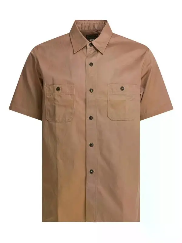 BUZZ RICKSON'S Buttoned-pocket Cotton Shirt - Brown