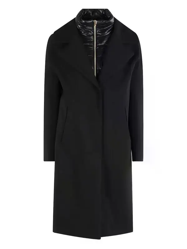 Herno Detachable-collar Single-breasted Wool Coat