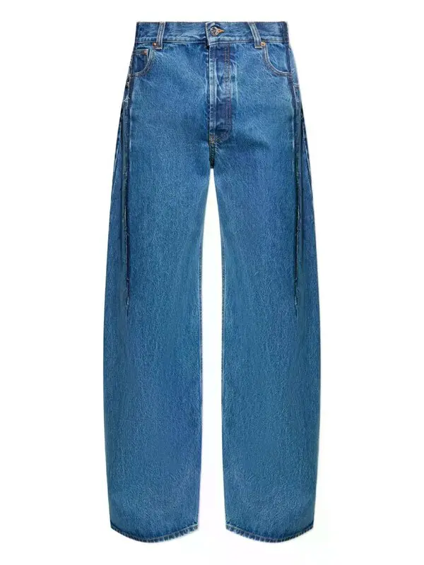 Vetements Frayed-detail Balloon Jeans - Blue