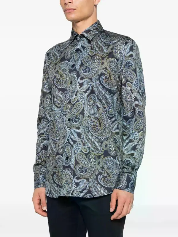 Etro Paisley-print Shirt - Blue