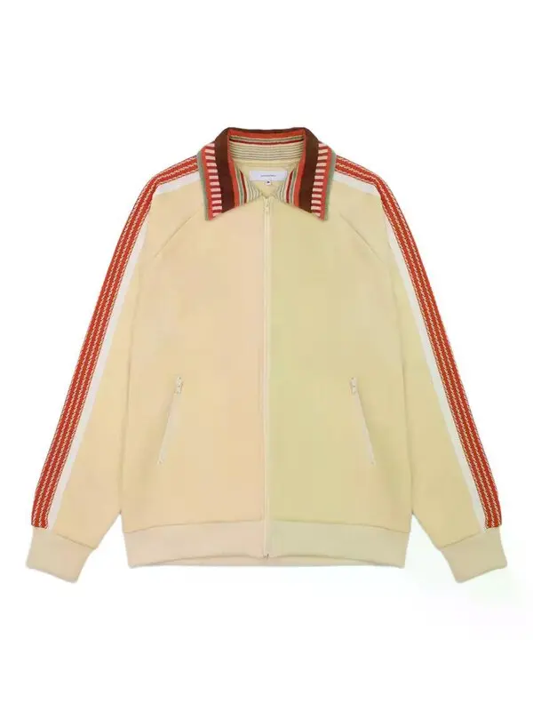 SASQUATCHFABRIX Striped Panel Zip-up Jacket