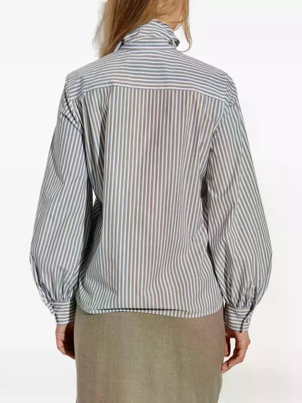 Max Mara Striped Shirt With Bow Detail