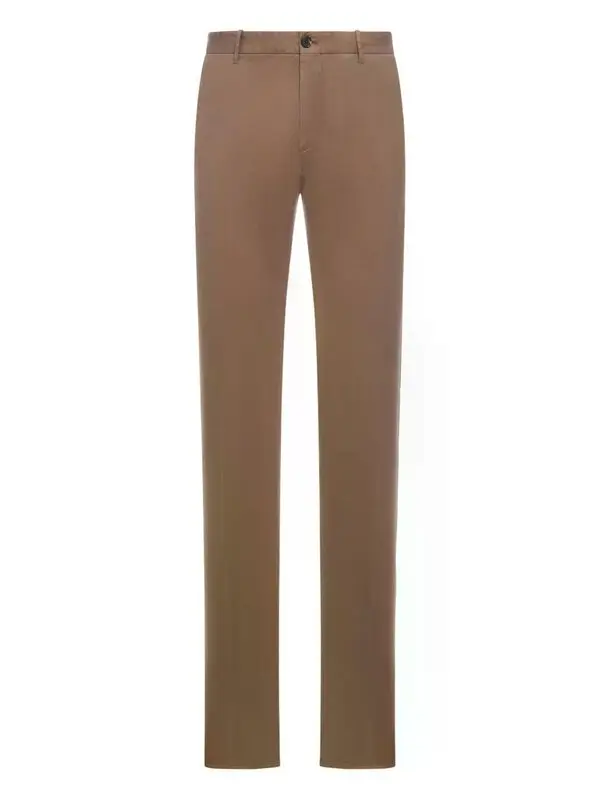 Incotex Cotton Straight-leg Trousers - Brown