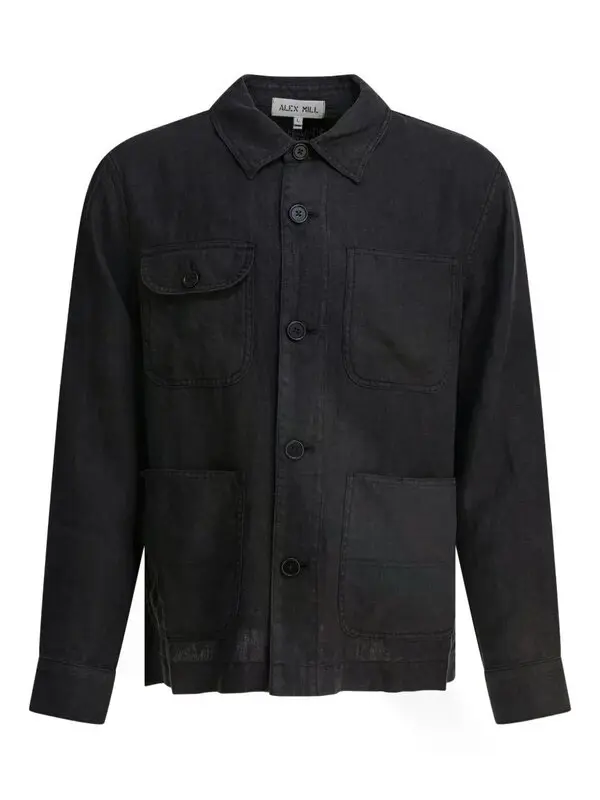 ALEX MILL Multi-pocket Linen Shirt Jacket