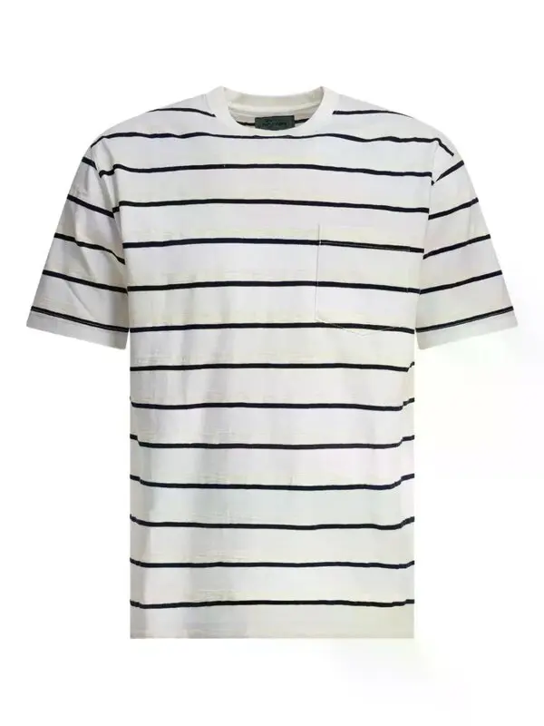 BEAMS Pocket Striped T-shirt