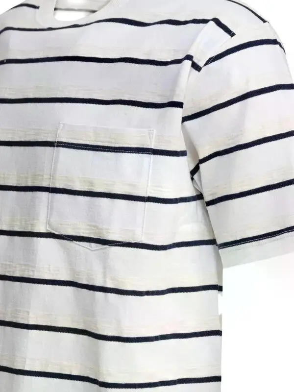 BEAMS Pocket Striped T-shirt