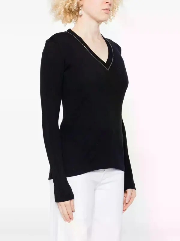 Brunello Cucinelli Embellished V-neck Sweater