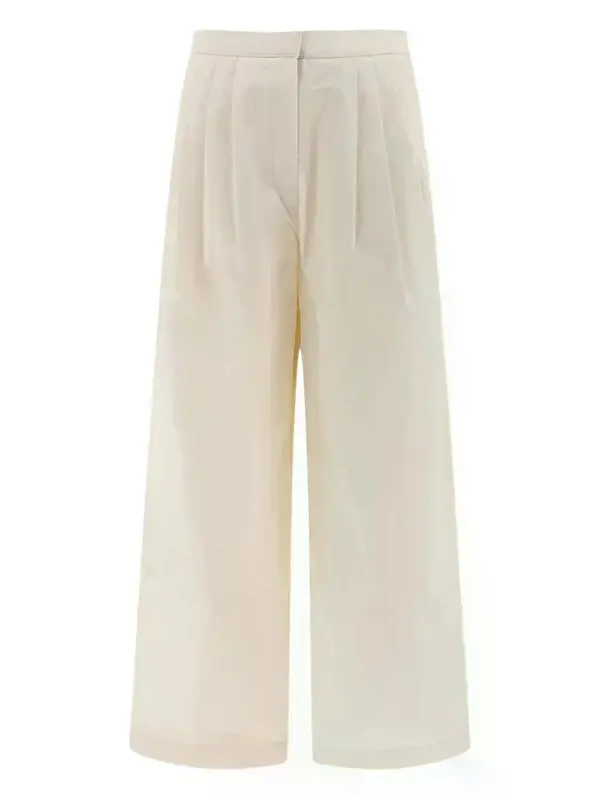 THE LOOM Pleated Cotton Trousers