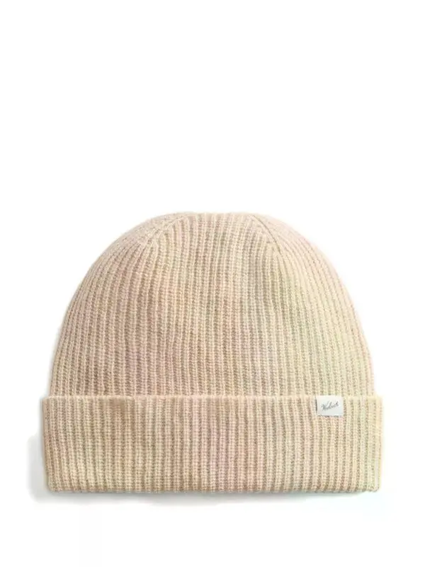 Woolrich Ribbed Knit Wool Beanie - Neutrals
