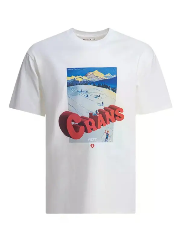 VIETTI MERCHANDISE Crans-montana Ski-scene T-shirt - White