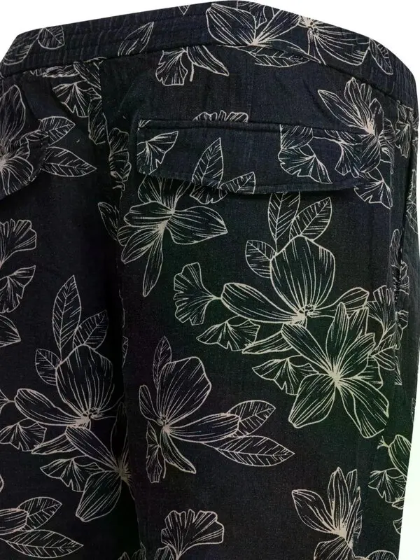 Vince Floral-print Shorts - Black