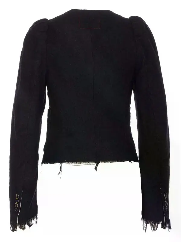 UMA WANG Puff-sleeve Frayed-hem Jacket
