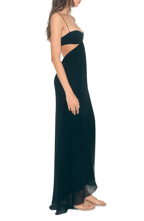 Mango Cutout Asymmetric Sleeveless Gown