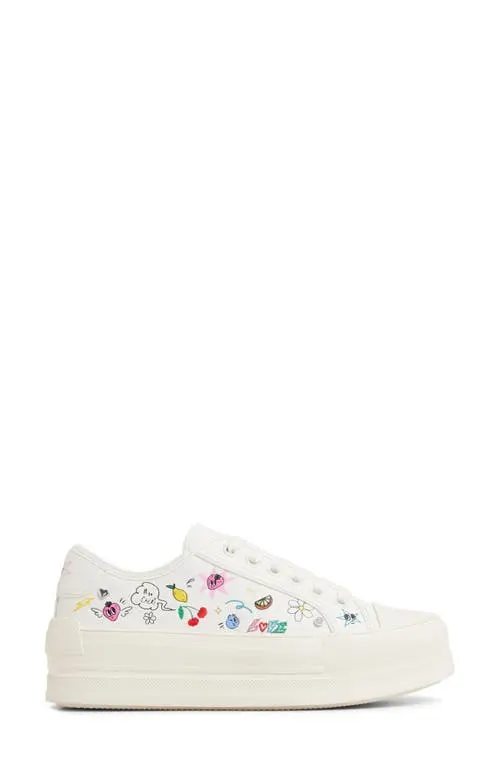 Aldo Reyes Embroidered Platform Sneakers