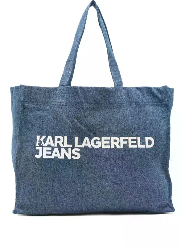 Karl Lagerfeld Logo-print Denim Tote Bag