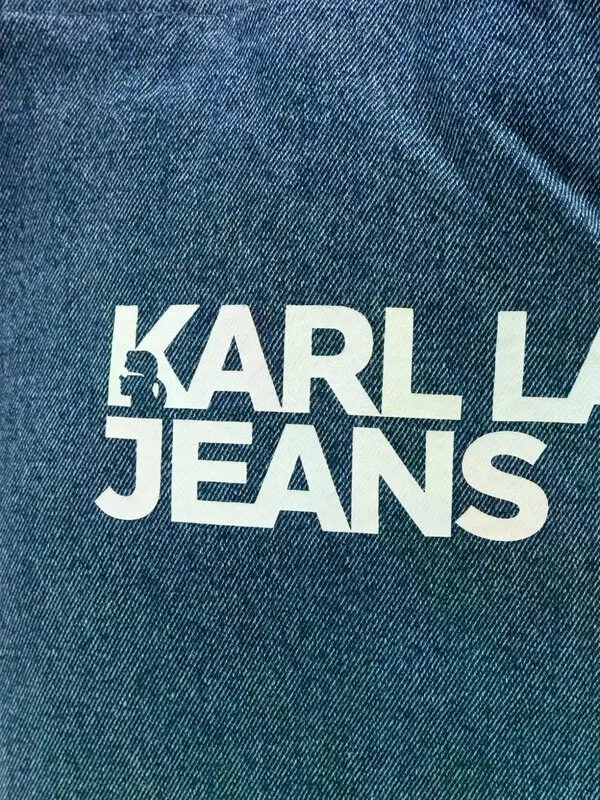 Karl Lagerfeld Logo-print Denim Tote Bag