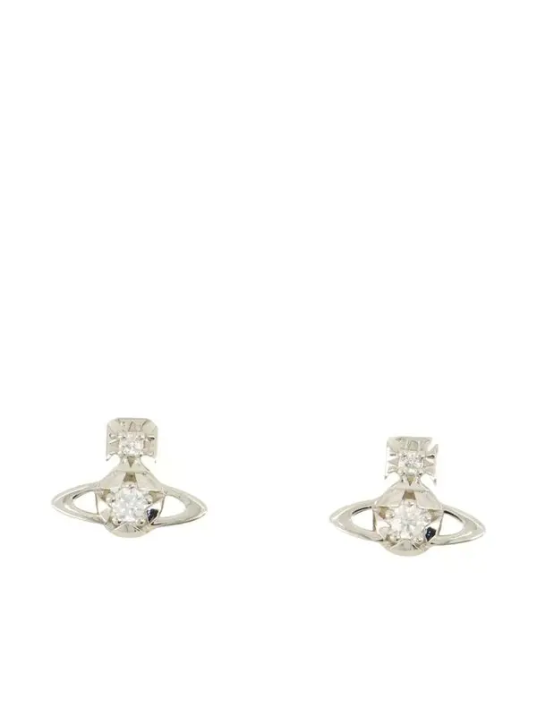 VIVIENNE WESTWOOD Orb Cubic Zirconia Stud Earrings - Silver
