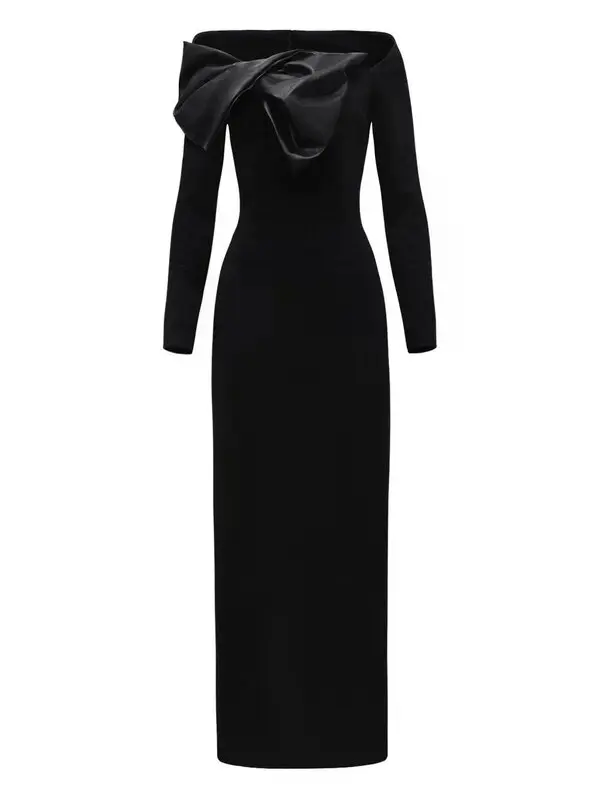 LIKA Bow-embellished Off-the-shoulder Dress