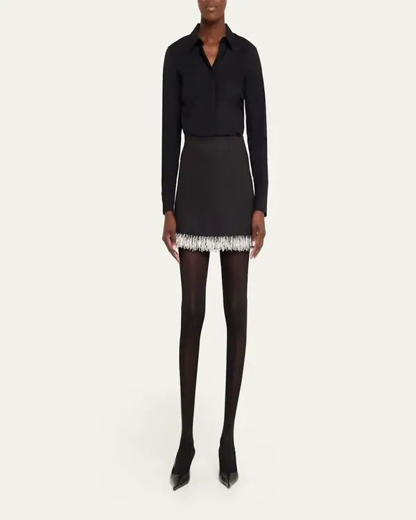 Simkhai Dua Beaded Mini Skirt