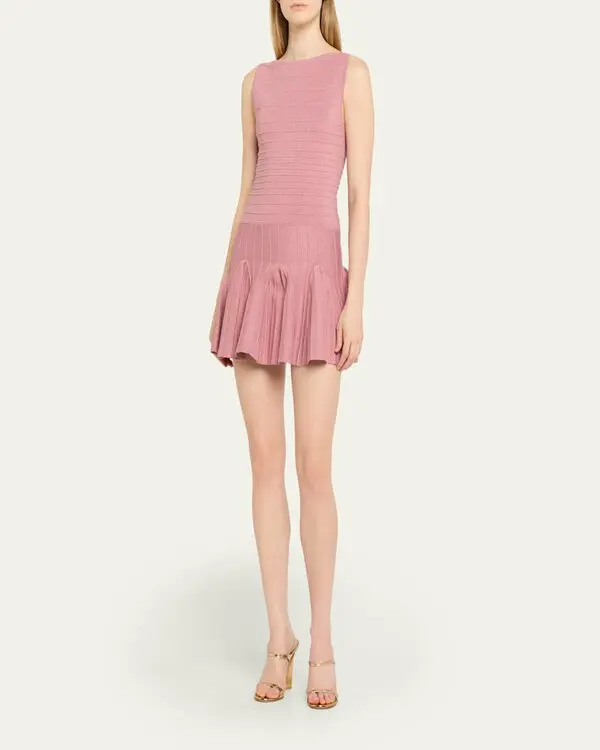 Retrofete Audrina Metallic Knit Mini Dress - Maroon