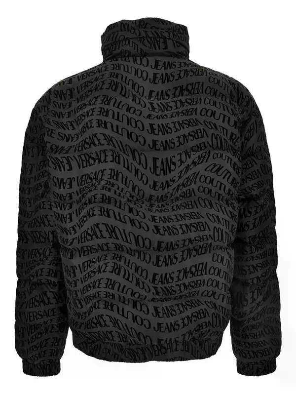 Versace All-over Logo Print Puffer Jacket