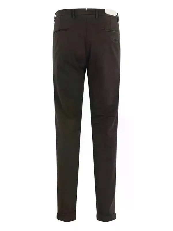 BRIGLIA 1949 Logo-patch Cuffed Trousers - Brown