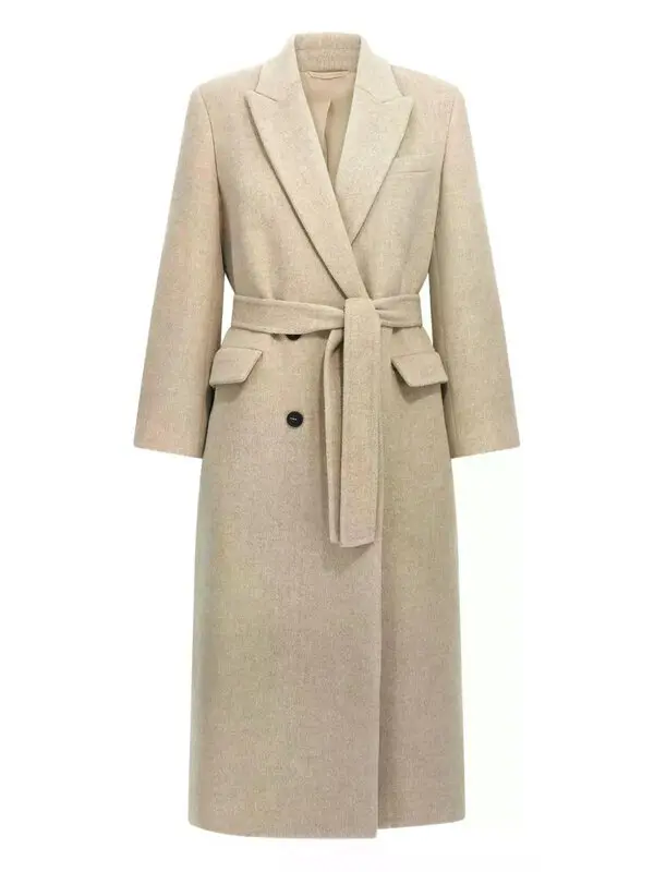 Brunello Cucinelli Belted Peak-lapel Coat