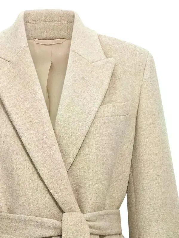 Brunello Cucinelli Belted Peak-lapel Coat