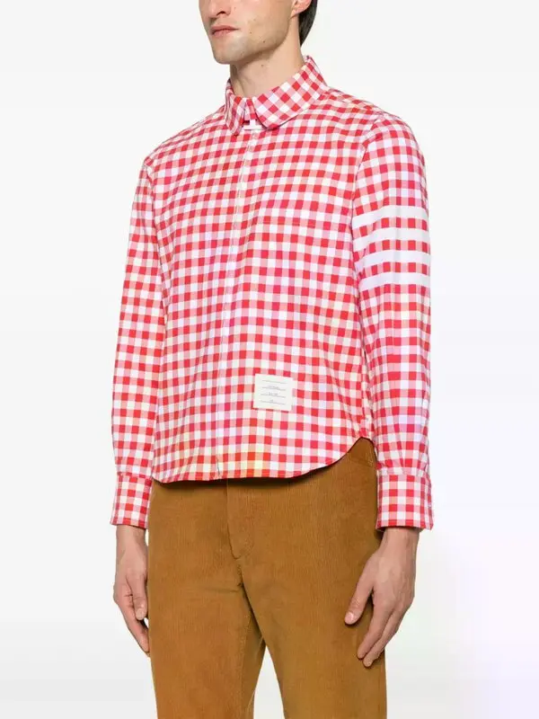 Thom Browne Gingham-check Flannel Shirt