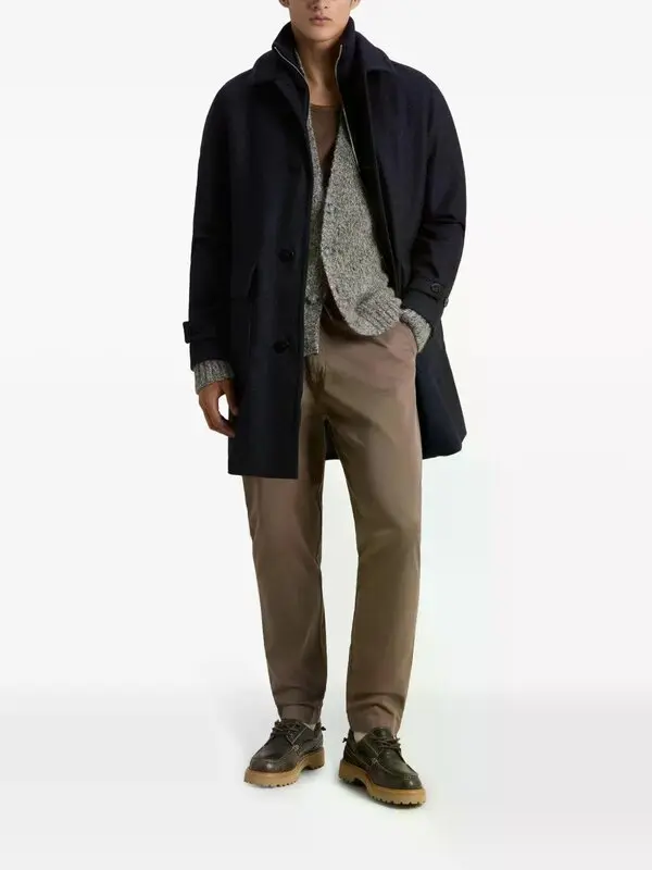 Woolrich Herringbone Wool Overcoat