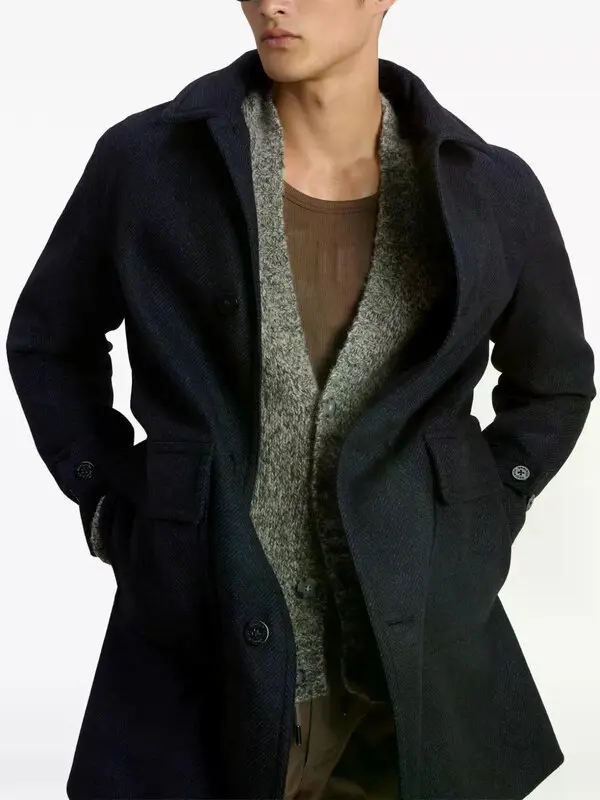 Woolrich Herringbone Wool Overcoat