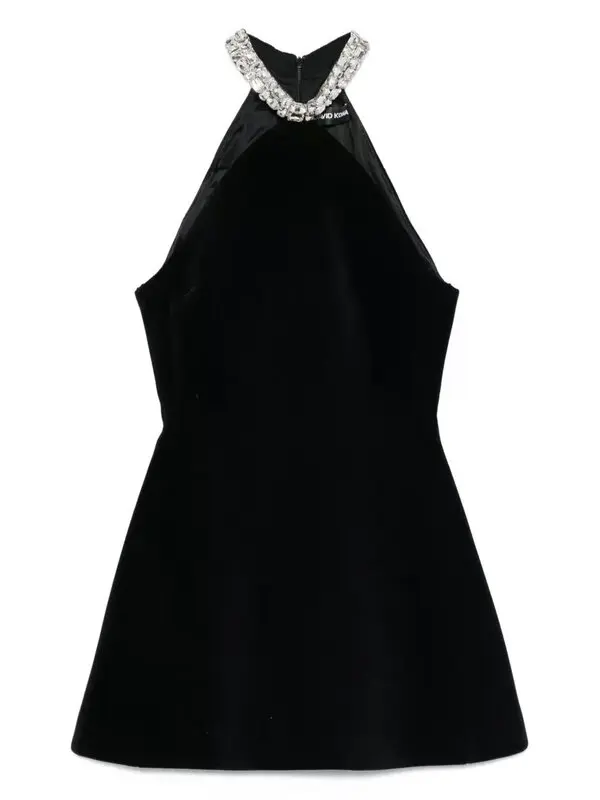 David Koma Embellished Halterneck Mini Dress