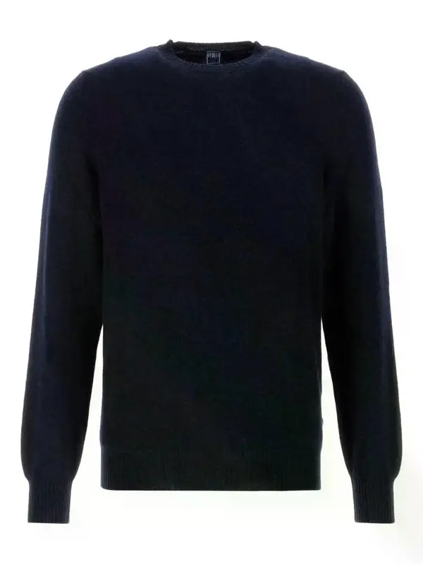 Fedeli Cashmere Crew Neck Sweater - Blue