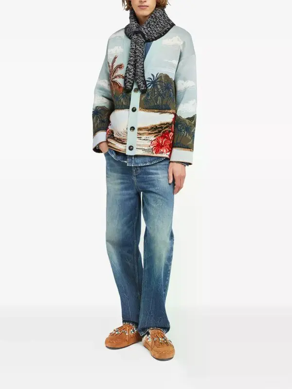 Alanui Tropical-print Cardigan