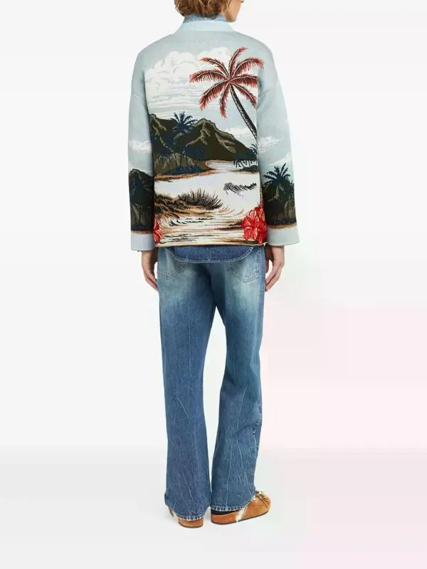 Alanui Tropical-print Cardigan