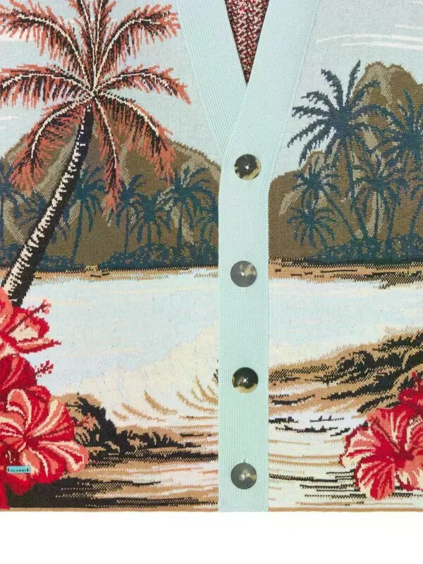 Alanui Tropical-print Cardigan