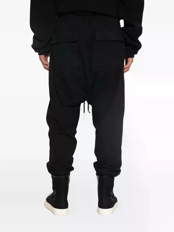 Rick Owens Cotton Drop-crotch Trousers - Black
