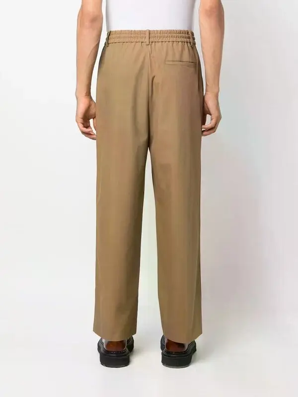 FENG CHEN WANG Embroidered-panel Drawstring Trousers