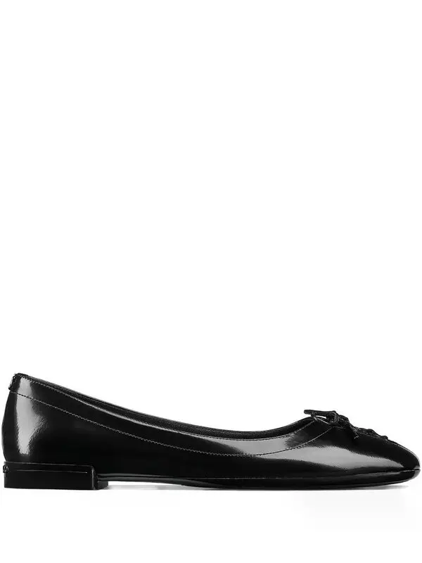 JIMMY CHOO Scarlett Lace-up Bow Ballerina Flats