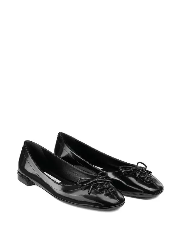 JIMMY CHOO Scarlett Lace-up Bow Ballerina Flats