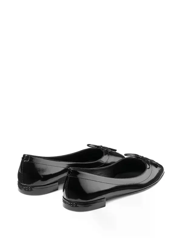 JIMMY CHOO Scarlett Lace-up Bow Ballerina Flats