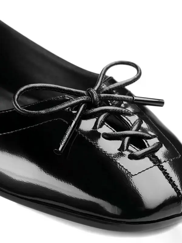 JIMMY CHOO Scarlett Lace-up Bow Ballerina Flats