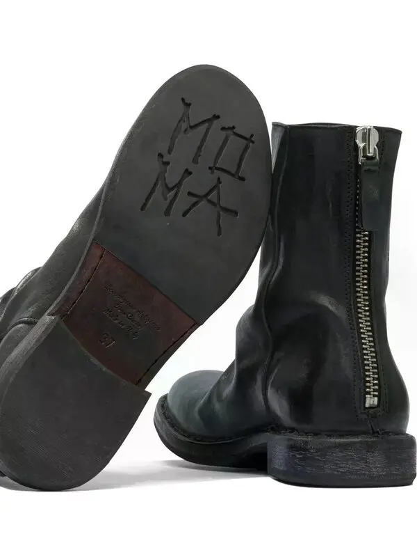 Moma Zip-detail Slouch Ankle Boots