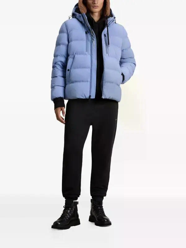 Woolrich Stretch Hooded Puffer Jacket - Blue