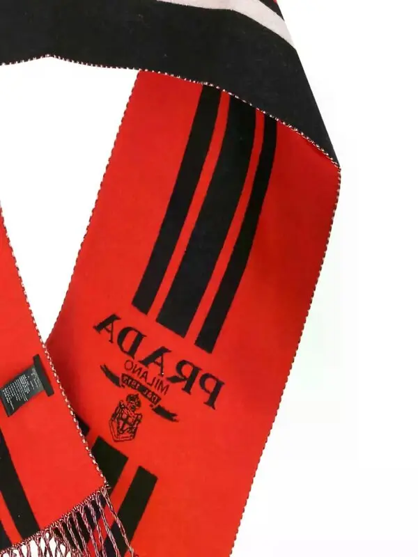 Prada Striped Logo Scarf