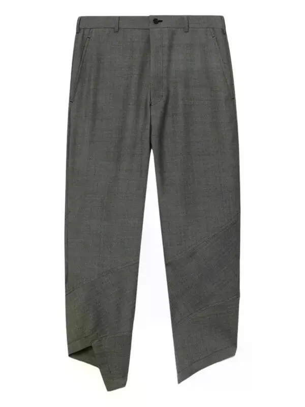 BLACK COMME DES GARÇONS Panelled Asymmetrical Trousers - Grey