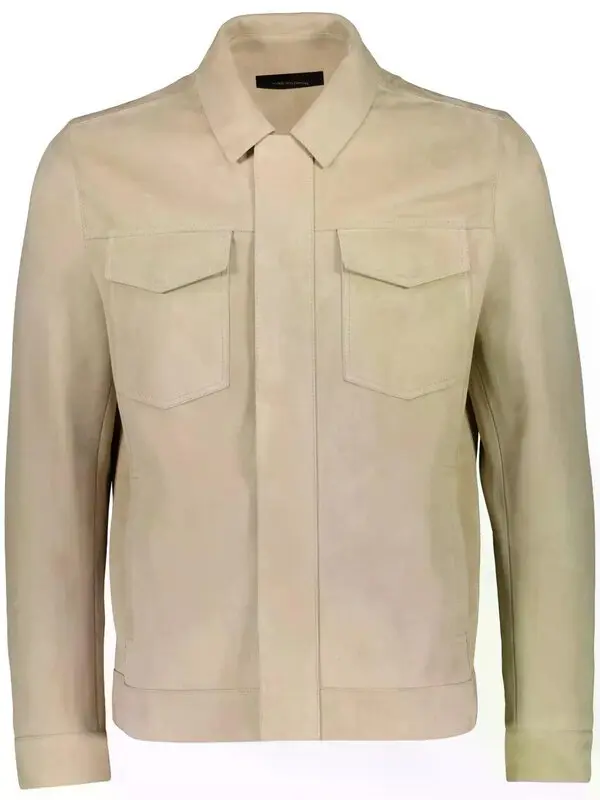 YVES SALOMON Velour Leather Jacket