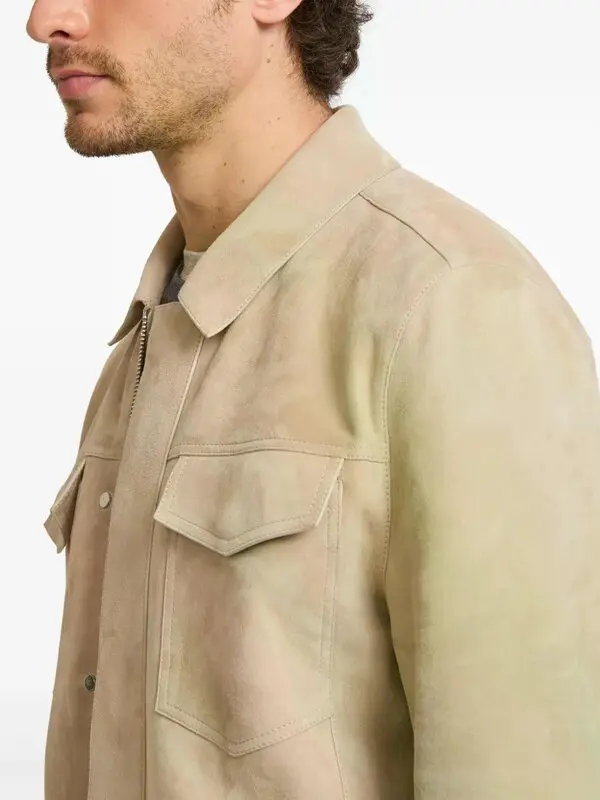 YVES SALOMON Velour Leather Jacket