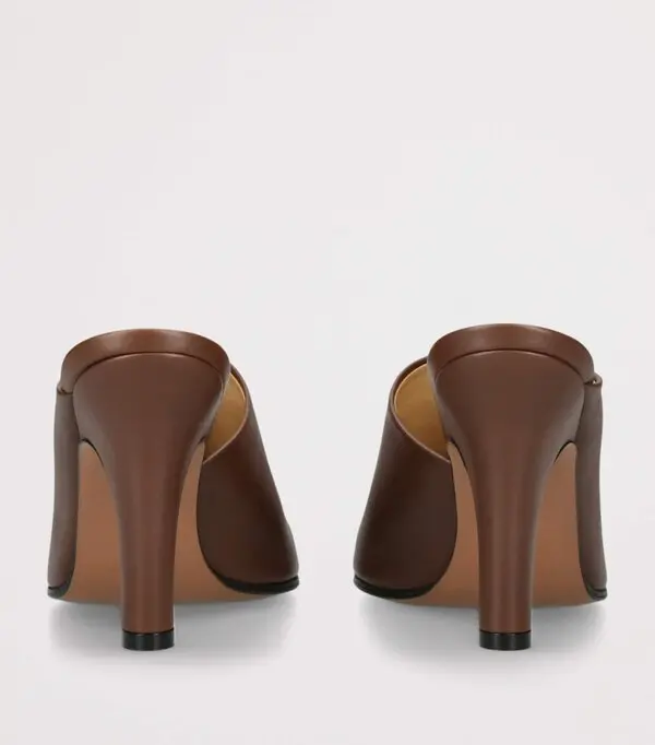 THE ROW Signum Leather Heeled Mules